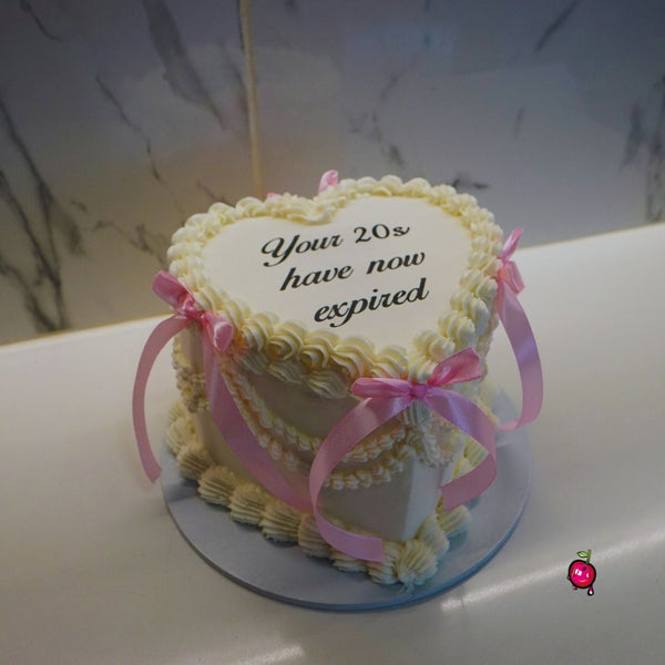 Your 20's Have Expired Burn-Away Heart Cake – Sugarplum Treats SA