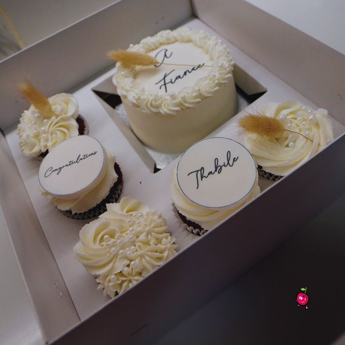 Engagement Bento Cake & Cupcakes | Fiancé Congratulations | Sugarplum ...
