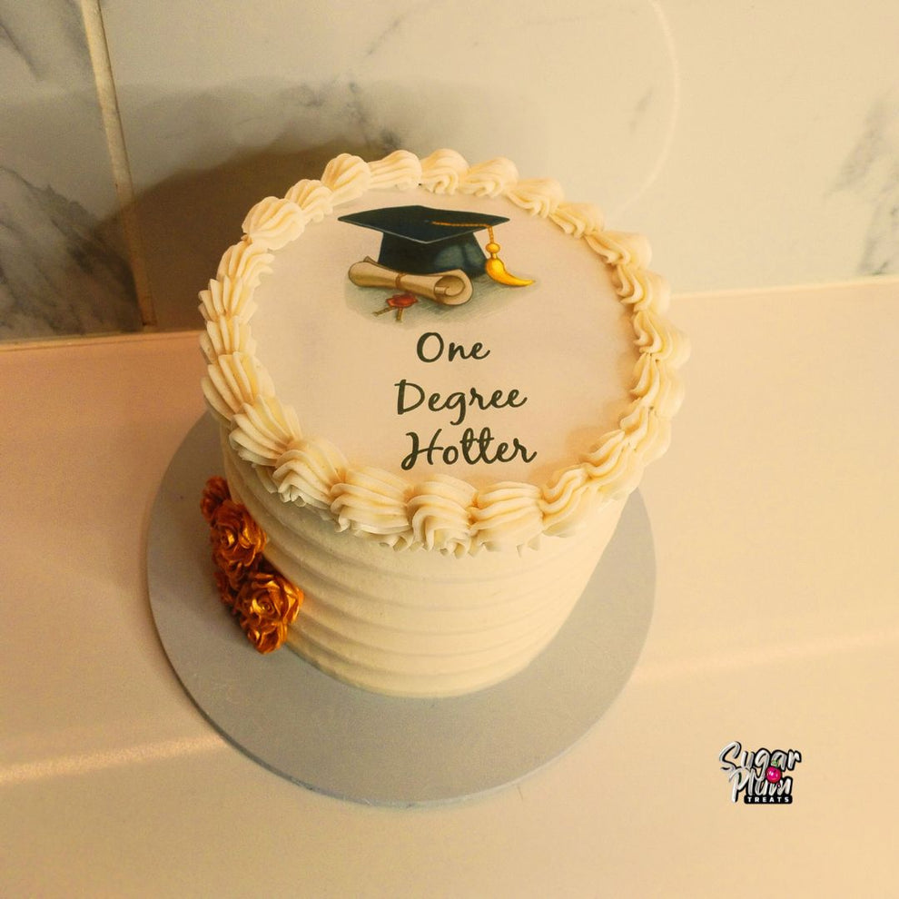 One Degree Hotter, Graduation Themed Burn Away Cake – Sugarplum Treats SA