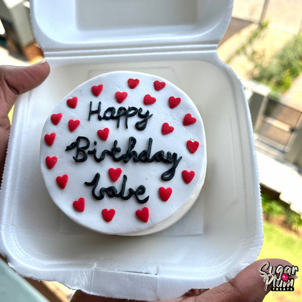 Hearts + Message Bento/Lunchbox Cake – Sugarplum Treats SA